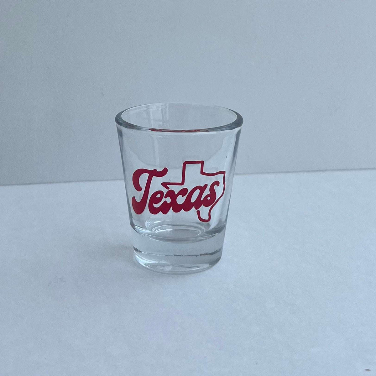 Texas Script Shot Glass – Bullzerk