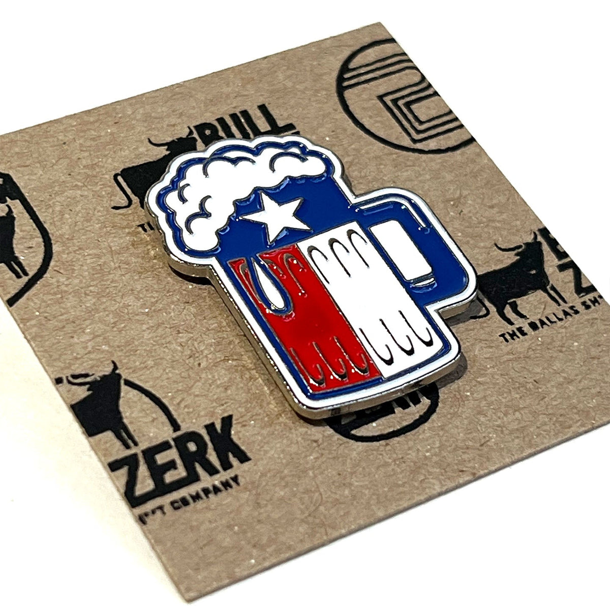 Beer Foam Enamel Pin | Bullzerk