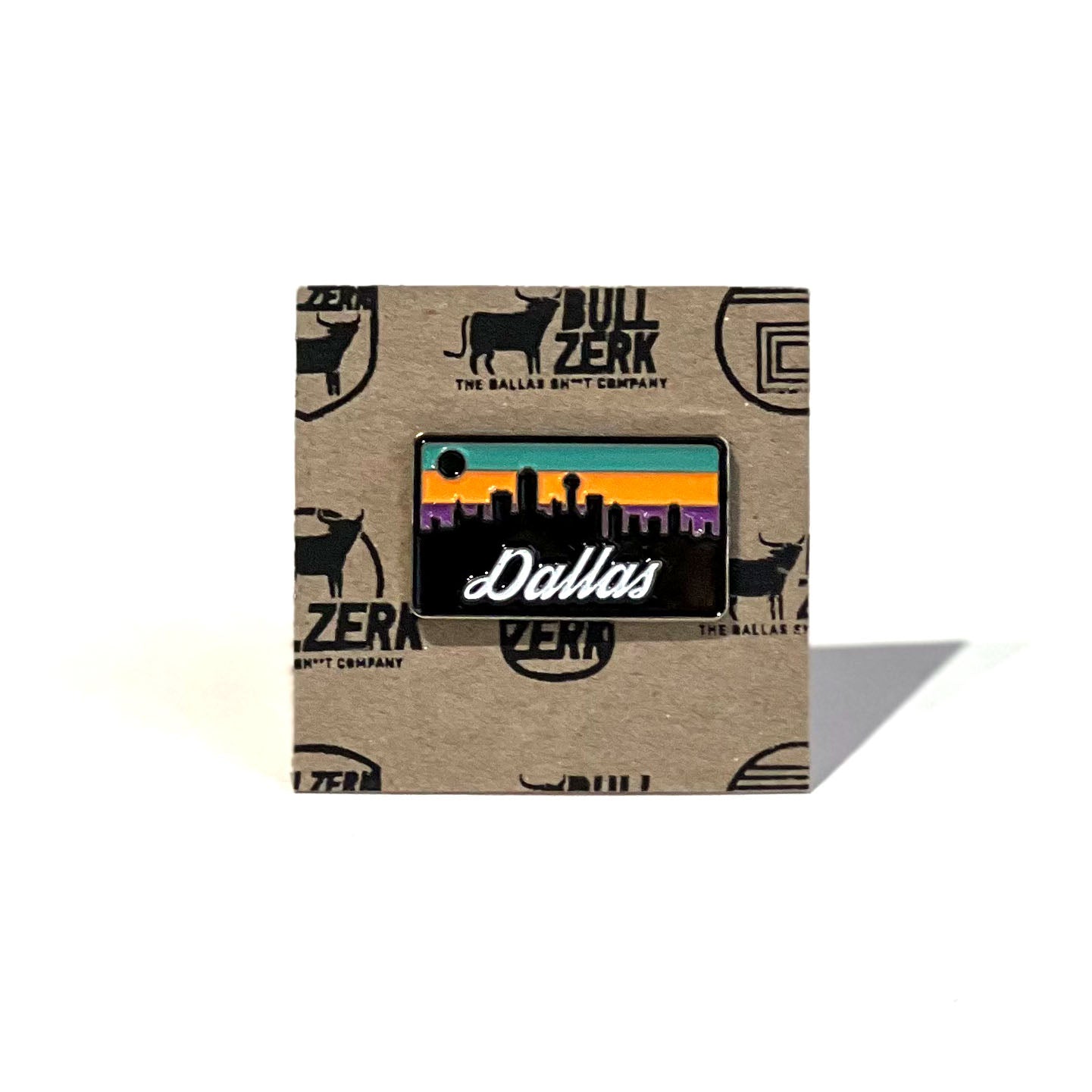 Dallas Skyline Enamel Pin | Bullzerk